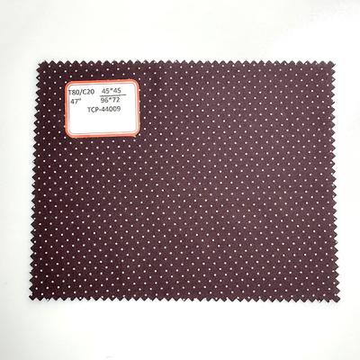 China 80/20 tecido poliéster de algodão impresso 45X45 96X72 1/1 44' leve respirável for sale