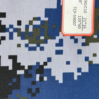 Cina Indumenti da lavoro tessuto stampato TC90/10 21X16 120X60 tessuto mimetico Twill personalizzato in vendita