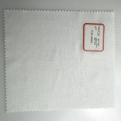 China Tecido poliéster algodão cinza branqueado acabado Tecido de bolso para vestuário for sale