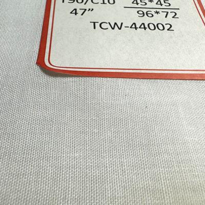 China TC90/10 45X45 96X72 Tecido de algodão de poliéster branqueado Vestuário de trabalho Tecido entrelaçado for sale