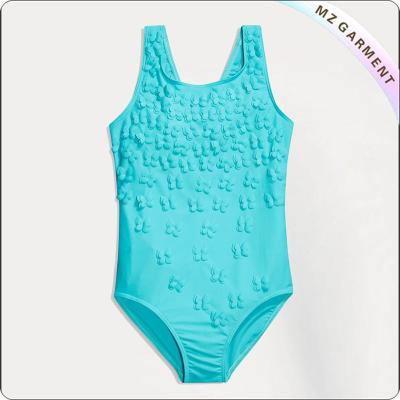 China Kids Blue Butterflies Swimsuit for sale