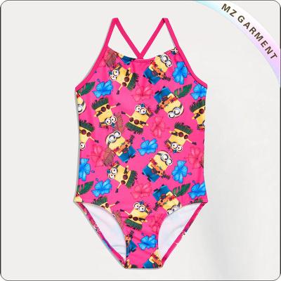 China Kids Pink Minions Swimsuit for sale