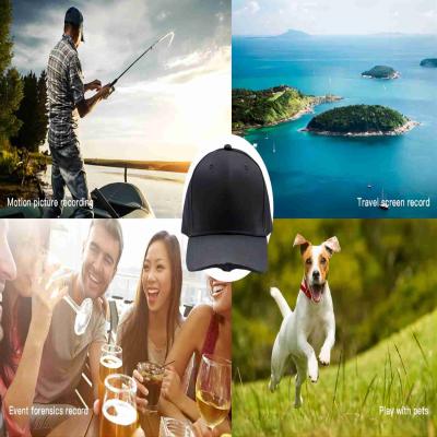 Cina Cappello della macchina fotografica nascosto 1080P di FHD per gli sport all'aperto che scalano facendo un'escursione corsa in vendita