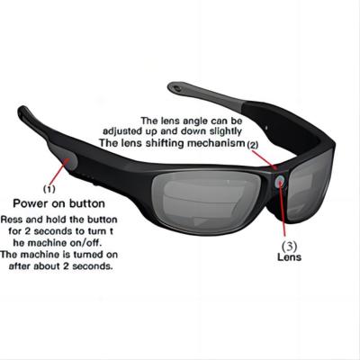 China 14cm x 5cm x 4cm Polarized Action Video Eyewear Plastic Lens Te koop