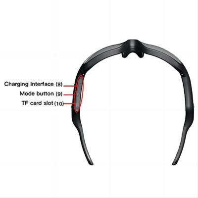 China 14cm x 5cm x 4cm Polarized Action Video Eyewear Plastic Lens Te koop