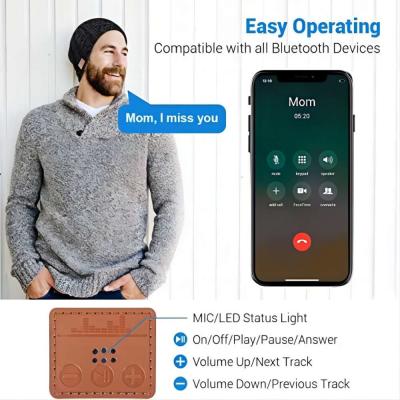 China telefonemas Mão-livres da câmera B5 do chapéu do Beanie de Bluetooth da Multi-função/música/calor/gravação para a caça do inverno, correndo à venda