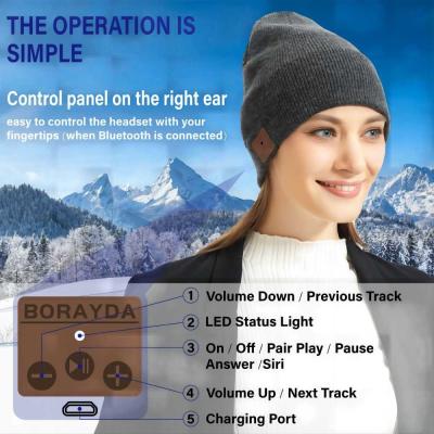 Cina L'inverno di Bluetooth Beanie Hat Headphone Music Hat delle donne degli uomini tricotta il cappuccio in vendita