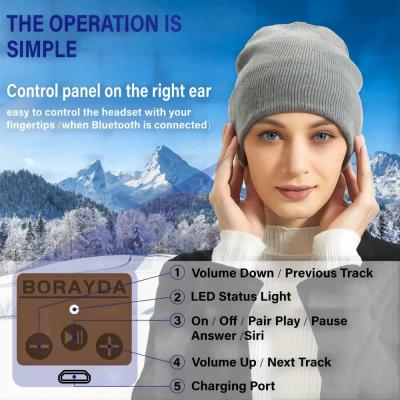 China Bluetooth Beanie Hat Knit Music Hat sem fio para o ciclismo, patinagem artística, caminhando à venda