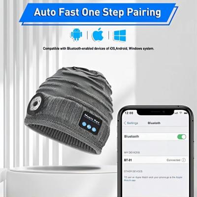 Cina Cappuccio ricaricabile unisex del faro di USB 4 LED del cappello di musica della torcia elettrica del LED per pareggiare in vendita