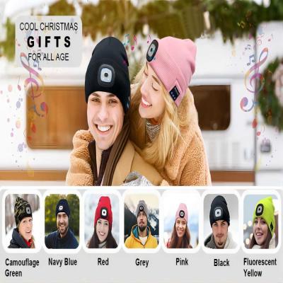 Cina Playback LED Beanie With Light Hands Free di musica che richiede registrare pesca di tramonto in vendita