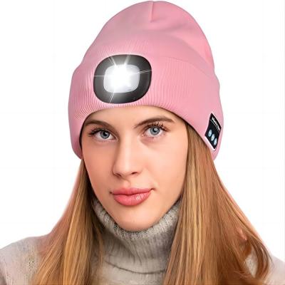 Cina Playback LED Beanie With Light Hands Free di musica che richiede registrare pesca di tramonto in vendita