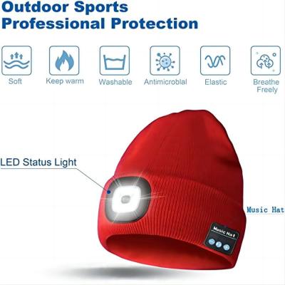 Cina Cappello unisex del faro con le cuffie senza fili della luce di Bluetooth per il papà degli uomini in vendita