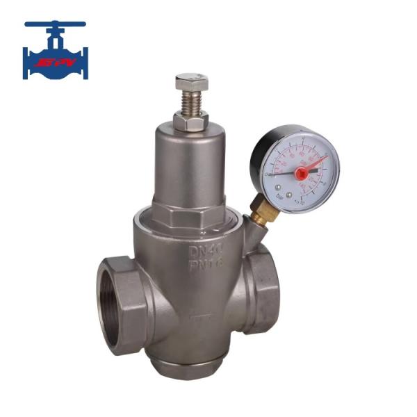 Quality Standard Piston Type Pressure Reducing Valve Stainless Steel With Pressure Gauge for sale