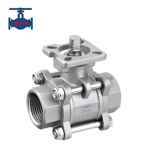 Quality High Mounting Pad Ball Valve 1000WOG Threaded Ball Valve 3 Piece Stainless Steel for sale