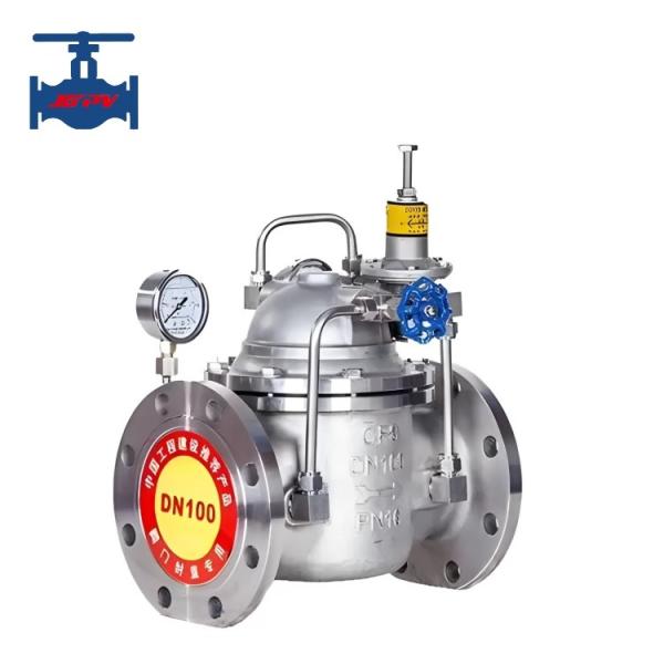 Quality Adjustable Water Pressure Reducing Valve Pilot Operated Stainless Steel for sale