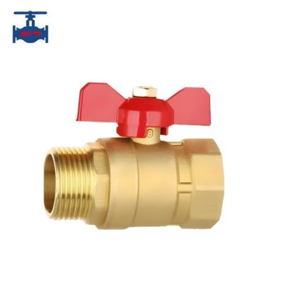 ISO9001 ISO14001 Certified Manual Copper Ball Valve with Inner and Outer Wires for Water Oil and Steam