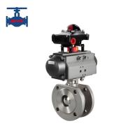 Quality Pneumatic Actuator Valve WCB CF8 CF8M Italian Type Thin Wafer Ball Valve for sale