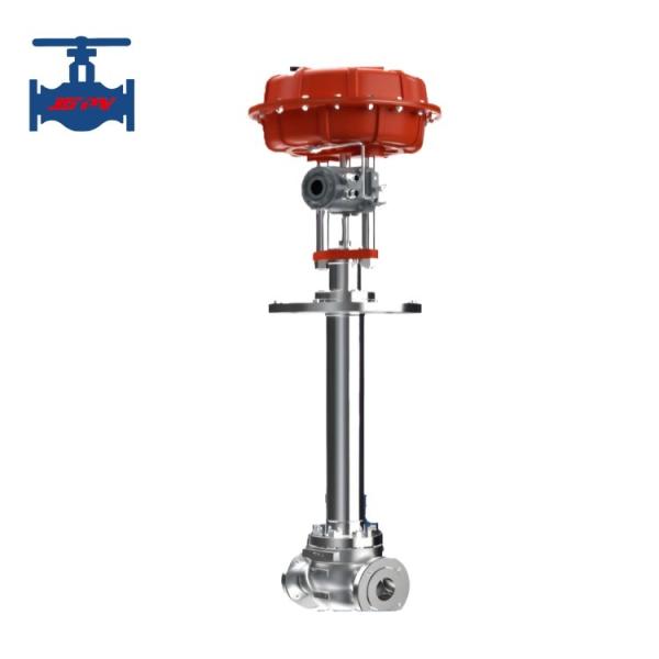Quality CF8 CF8M Electric Pneumatic Driven Cryogenic Control Valve Easy Installation for sale