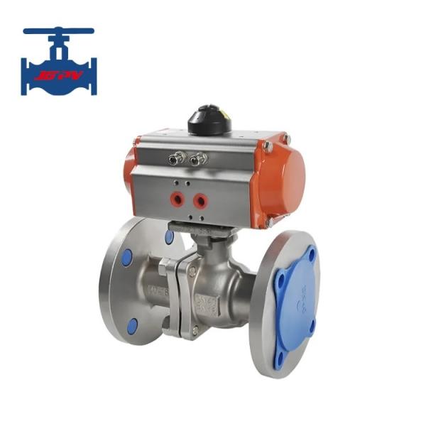 Quality ASME API Standard Pneumatic Actuator Stainless Steel CF8 CF8M Flanged Ball Valve for sale