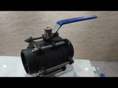 1000WOG Cast Steel WCB NPT BSP Female Threaded Ball Valve 3 Piece Type