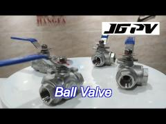 3 Way Stainless Steel Ball Valve 1000WOG T Type / L Type BSP And NPT Threaded Ball Valve