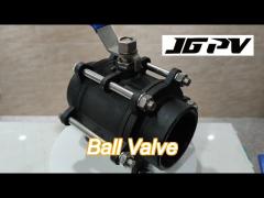 1000WOG Cast Steel WCB NPT BSP Female Threaded Ball Valve 3 Piece Type