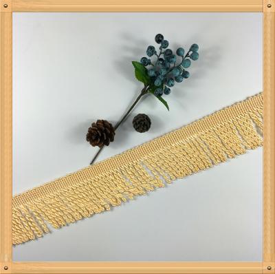 China High Quality Polyester Brown Bullion Tassel Brush Trimming  fringe Used For Sofa And Pillow for sale