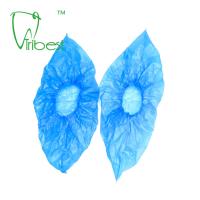 China CPE Blue Plastic Disposable Waterproof Shoe Covers for sale