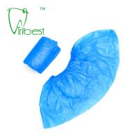 China CPE Blue Plastic Disposable Waterproof Shoe Covers for sale