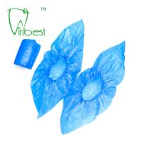 China CPE Blue Plastic Disposable Waterproof Shoe Covers for sale