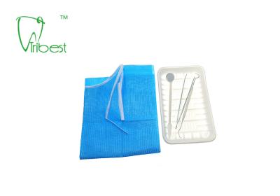 Cina Metallo 5 di plastica in 1 corredo dentario eliminabile 5in1 Kit For Examination dentario in vendita