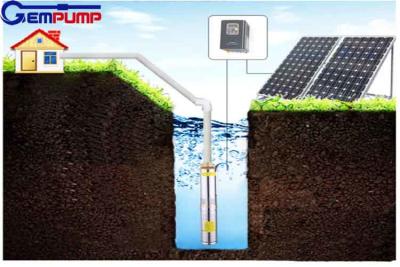 Cina Acciaio inossidabile alimentato solare a 4 pollici sommergibile della pompa 304 di irrigazione di DC48V in vendita