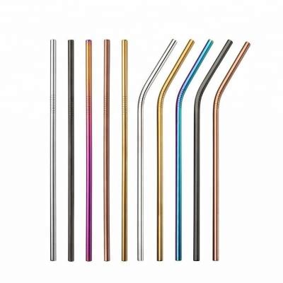 China Coffee Multi Colore Stainless Steel Cocktail Straws Washable Rustproof for sale