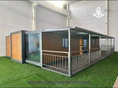 40ft expandable container home with 2 bedrooms and 75mm sandwich panels - 5-year warranty included