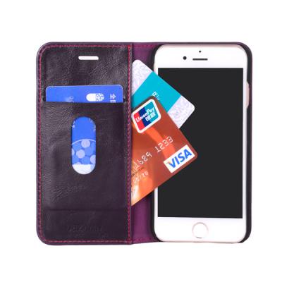 China China Manufacture Wallet Flip Leather Phone Case For iPhone 4 With Card Slots for sale