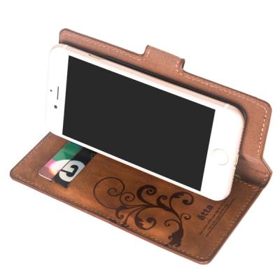 China Factory customized wallet flip leather case for iPhone 6 with stand function for sale