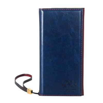China Beautiful design PU leather flip wallet case for iPhone 10 with hand strap for sale