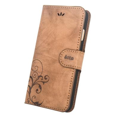 China Super high class leather wallet phone case with strong magnetic closure for sale
