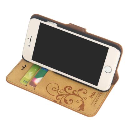 China New Design Leather Folio Flip Case For iPhone 6S Plus With Stang Function for sale