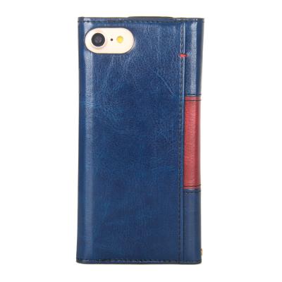 China Beautiful magnetic leather wallet flip case for iPhone 7 with kickstand feature for sale