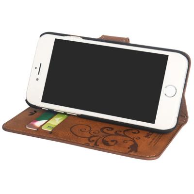 China Factory customized PU leather wallet mobile phone case with card slot for iPhone 5 for sale