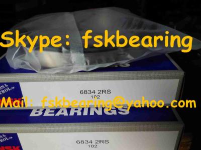China Radial Load 6834 Thin Deep Groove Ball Bearing with Rubble Seal Single Row for sale