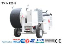 China Transmission Line Stringing Equipment 1x120kN Pulling Type Cable Tensioner 1500mm Bullwheel for sale