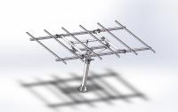 China 5kw Dual Axis Solar Tracking System 27m/S Wind Load 2 Axis Solar Tracker for sale