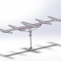 China 2kw Dual Axis Solar Tracker Sun Tracker 2 Axis PV System Efficient Solar Tracking System for sale