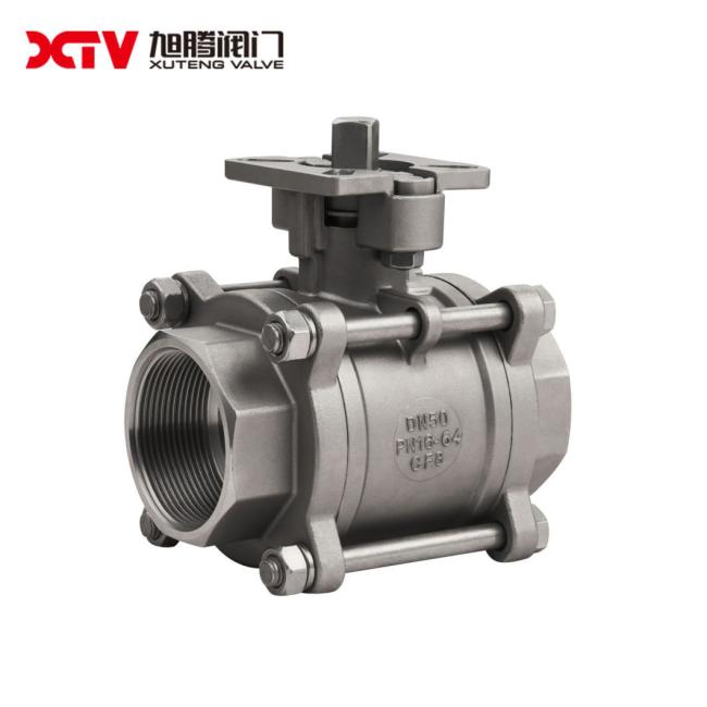 Three-Piece High Platform Female Thread Ball Valve Ss Ball Valve