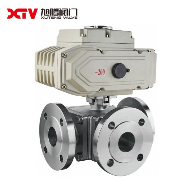 Xtv Electric Actuator 3-Way Ball Valve with Flanged