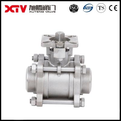 China Xtv 1/2 Inch Double Acting Pneumatic Actuator 3PC Floating Ball Valve in Stainless Steel for sale