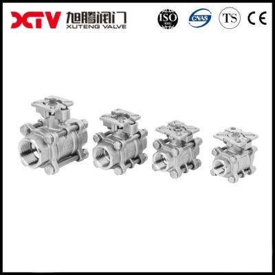China Xtv 1/2 Inch Double Acting Pneumatic Actuator 3PC Floating Ball Valve in Stainless Steel for sale
