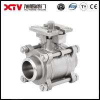 China Straight Through Type Xtv Butt Welded 3PC Ball Valve ISO Mounting Pad Without Handle for sale